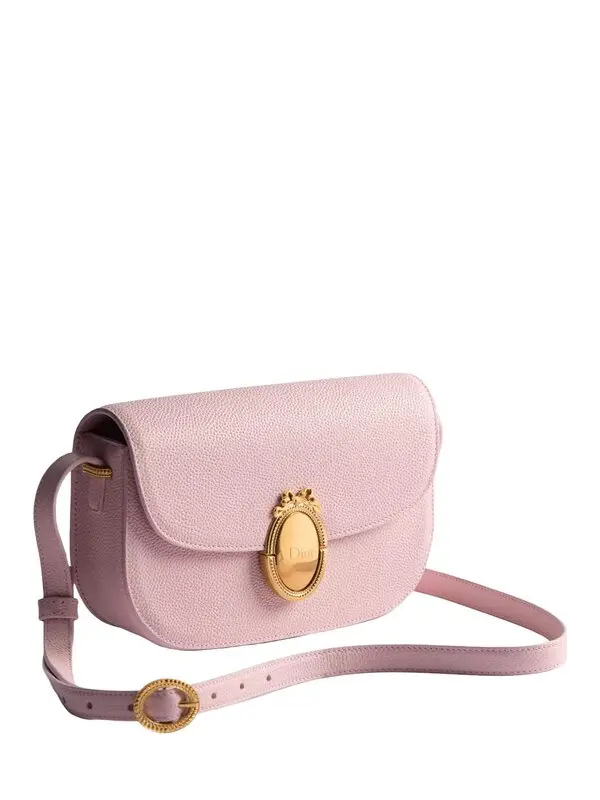 Dior Flap Shoulder Bag With Medaillon Buckle - Rose