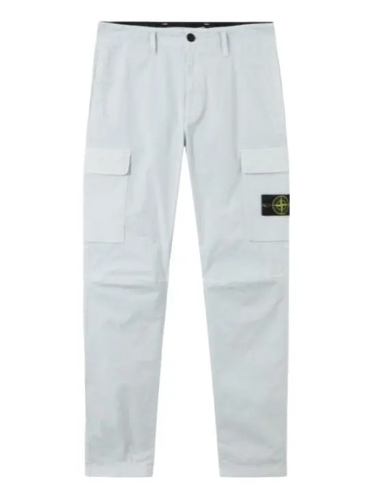 Stone Island Tapered Cargo Trousers - Sky-blue