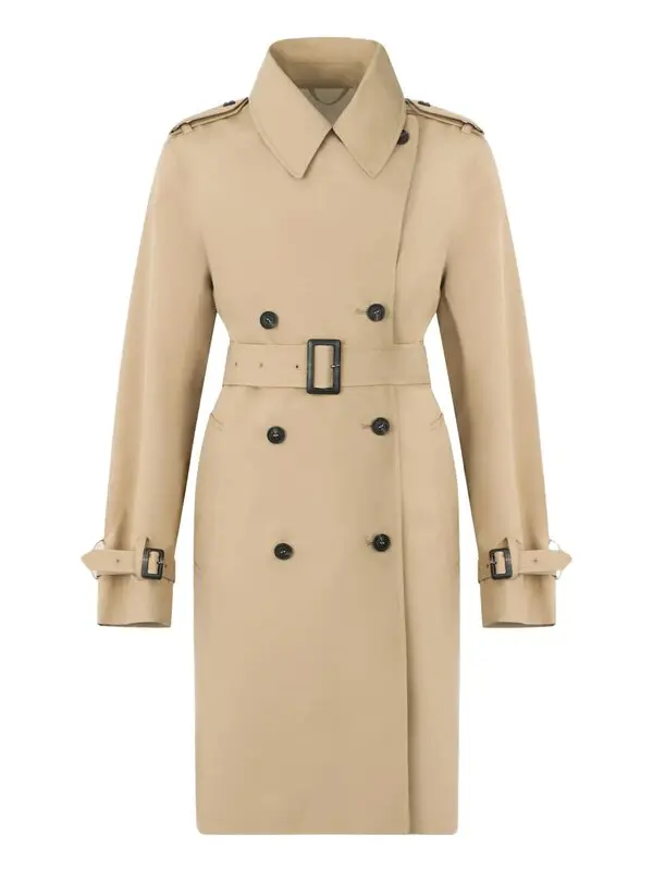SAVE THE DUCK Collared Long-sleeved Trench Coat - Nude