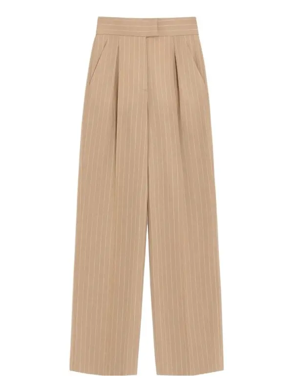 Valentino Garavani Faded Pinstripe Wide Leg Trousers - No