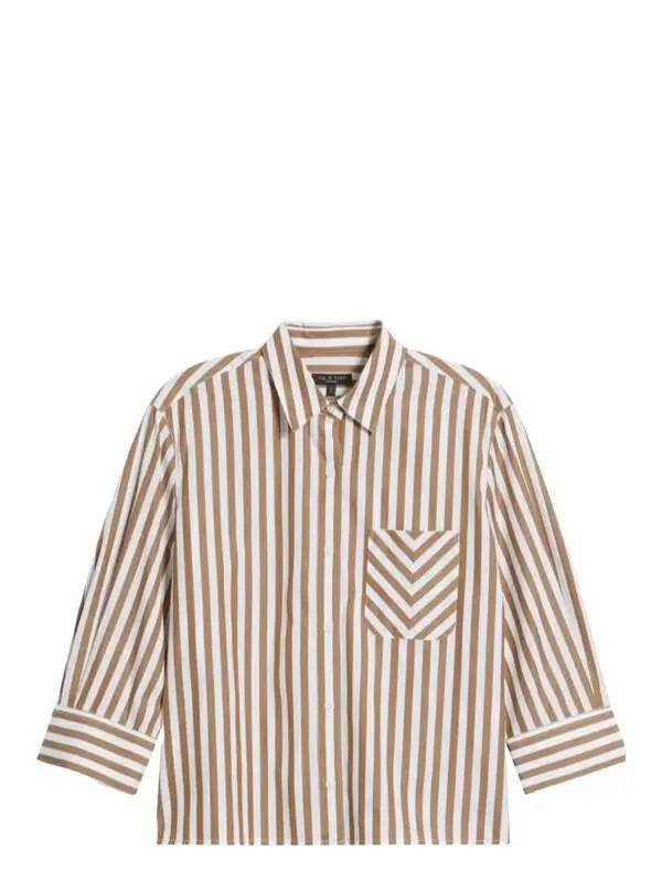Rag & Bone Striped Pocket Shirt - White