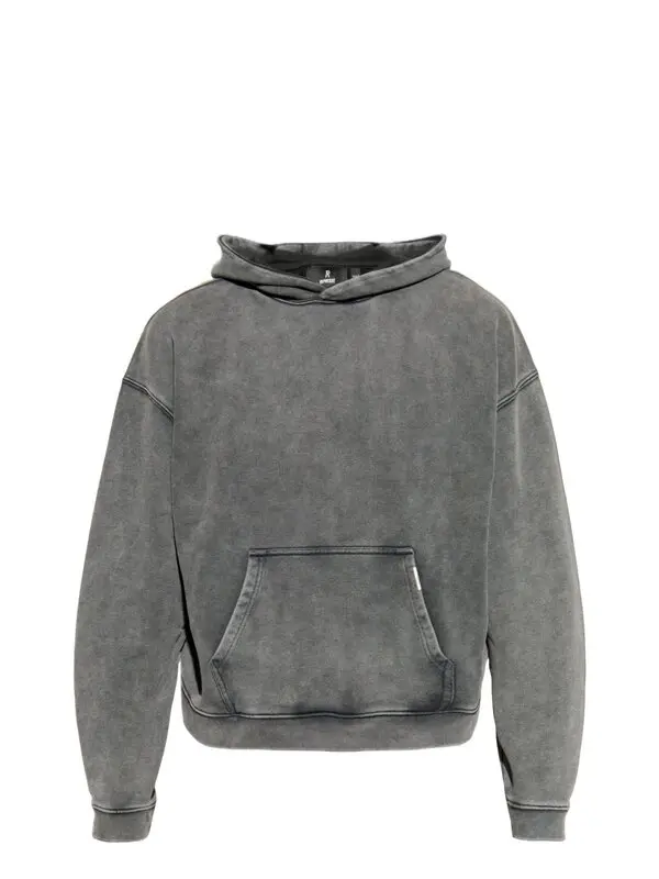 REPRESENT Cotton Hoodie With Kangaroo Pocket - Gray