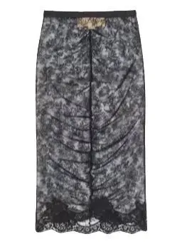Valentino Garavani Stretch Lace Skirt - Black