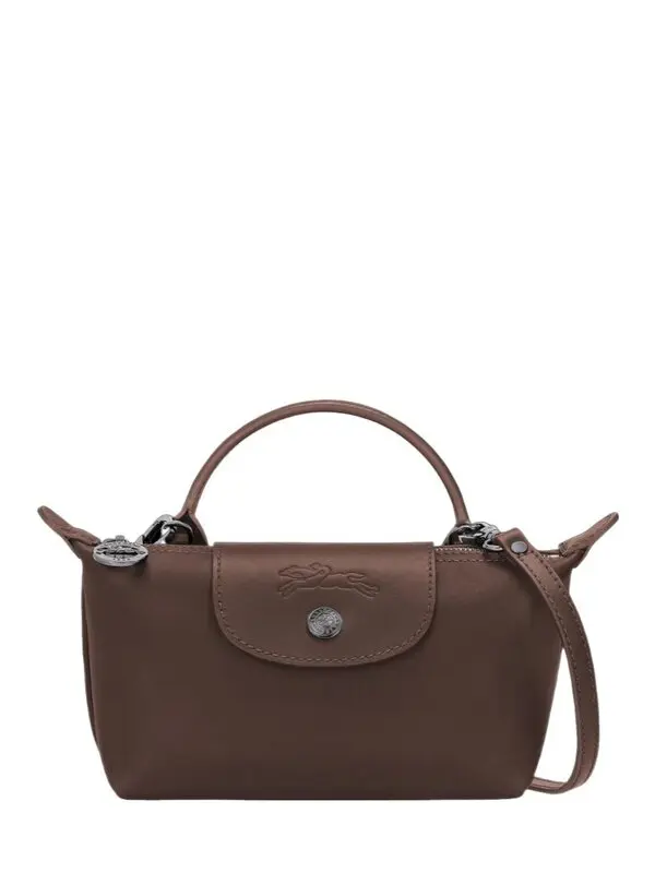 Longchamp Top Handle Shoulder Bag - Mocha
