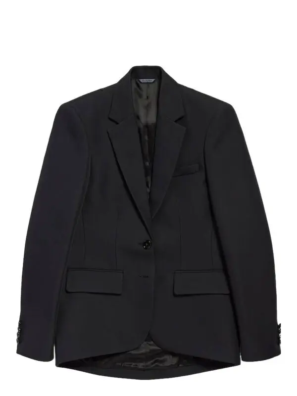 Balenciaga Single-breasted Cocoon Blazer - Black