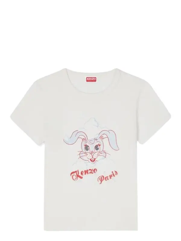 Kenzo Cotton "winter Holidays" T-shirt - Off White