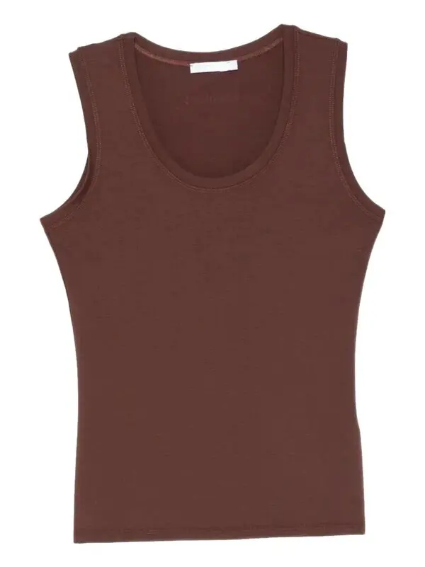 Patrizia Pepe Sleeveless Round Neck Top - Red