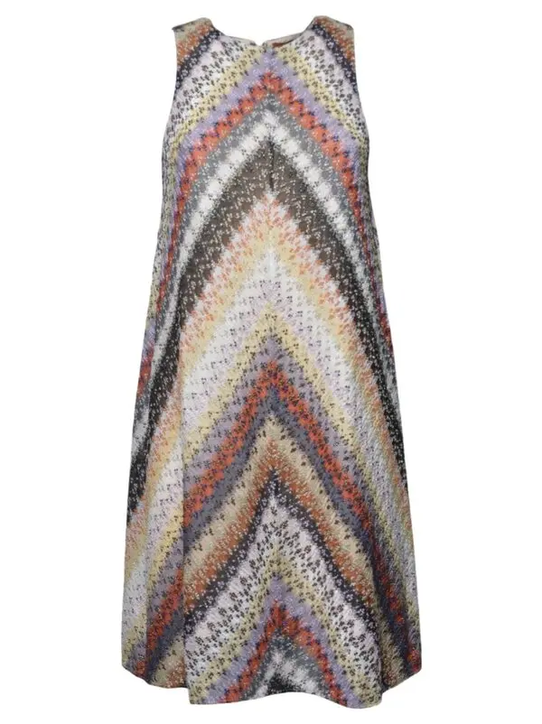 Missoni Lamé Sleeveless Mini Dress - Gray
