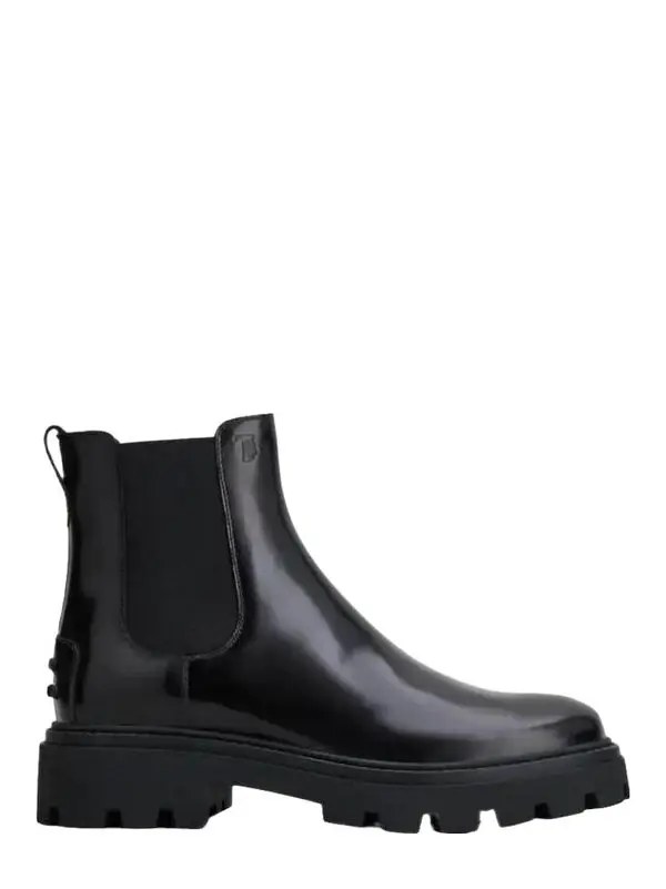 TOD'S Classic Chelsea Boots With Chunky Sole - Black