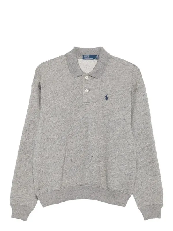 Polo Ralph Lauren Ribbed Polo Sweatshirt - Gray