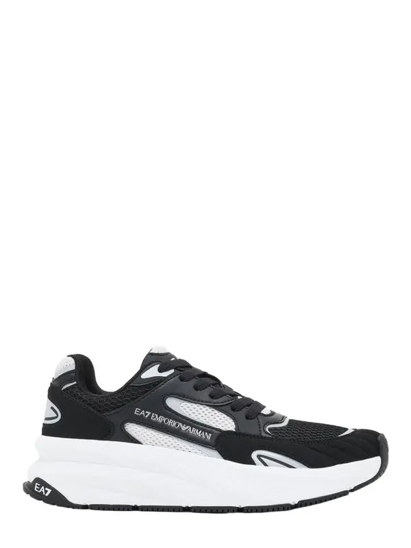 EA7 Mesh Panel Sneakers - Black