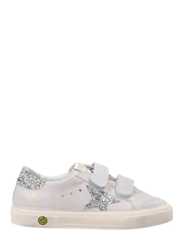 GOLDEN GOOSE Round-toe Low-top Sneakers With Velcro Closure - White