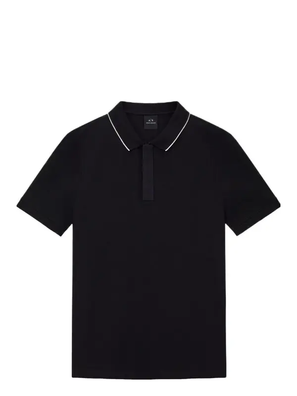 Armani Exchange Short-sleeve Polo Shirt - Black