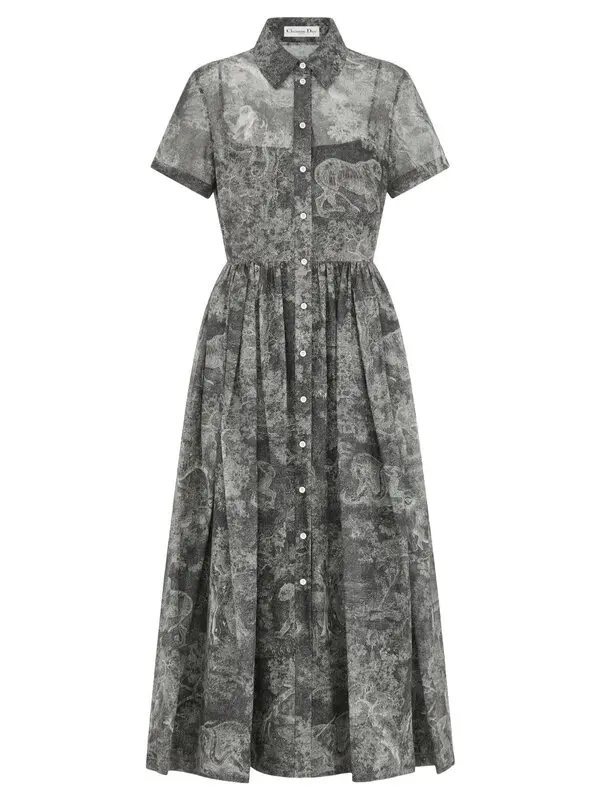 Dior Iviera Mid-length Shirtdress - Gray