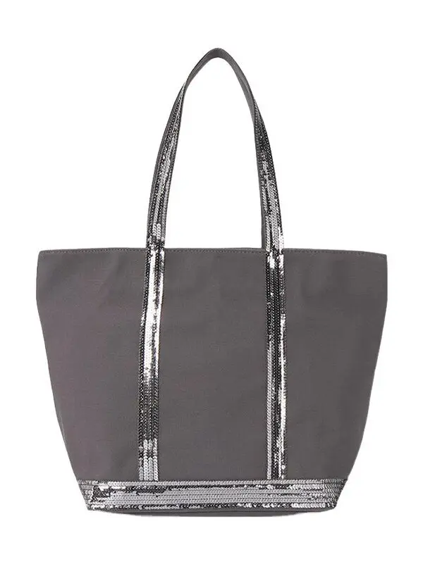 Vanessa Bruno Cabas M Tote Bag With Sequins - Charcoal-grey