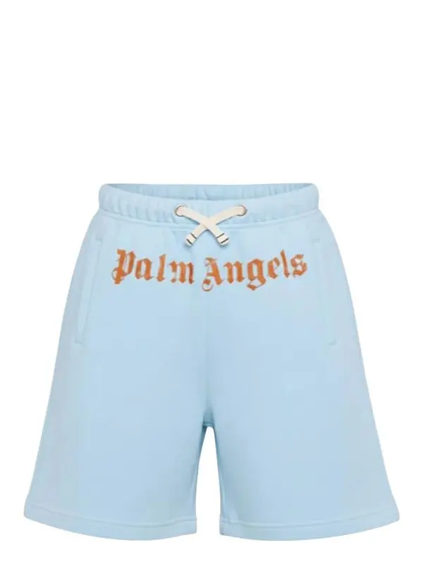 Palm Angels Track Shorts With Drawstring - Blue