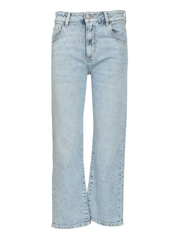 ICON DENIM LOS ANGELES Mimi Cropped Straight-leg Jeans - Light Blue