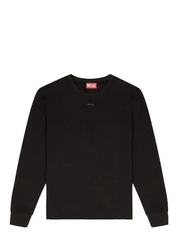 DIESEL® T-adjust-ls-v1 Logo Long-sleeve T-shirt - Black