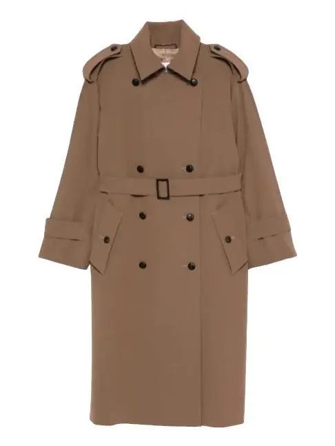 Max Mara Belted Trench Coat - Brown