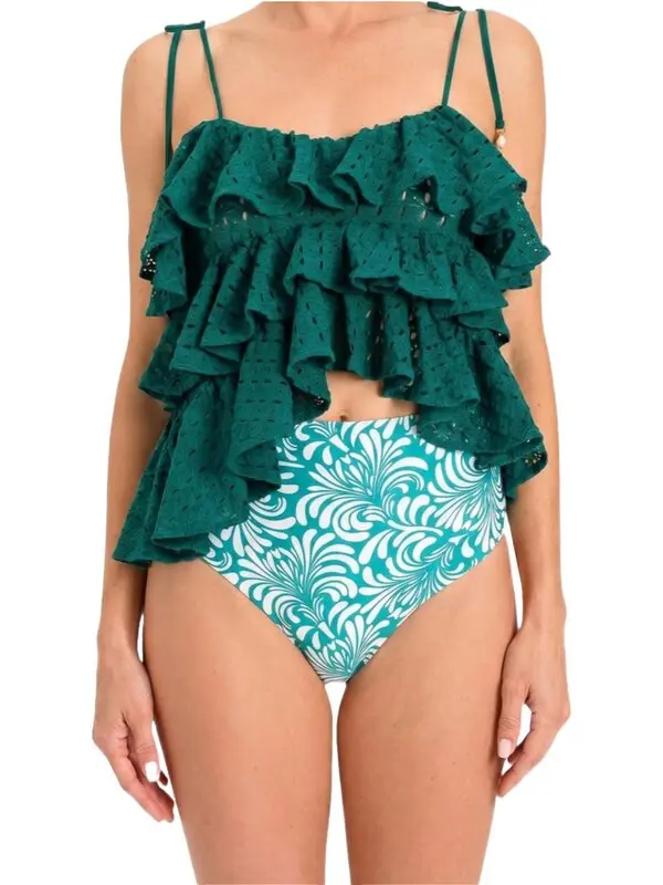 TWINSET Layered Straps Top With Cutouts And Tie-up Details - Multicolor