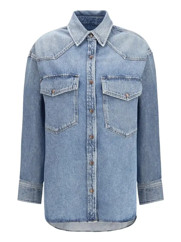 AGOLDE Lotta Denim Shirt - Blue