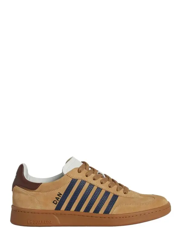 Dsquared2 Dan" Stripe Pattern Low-top Sneakers - Brown