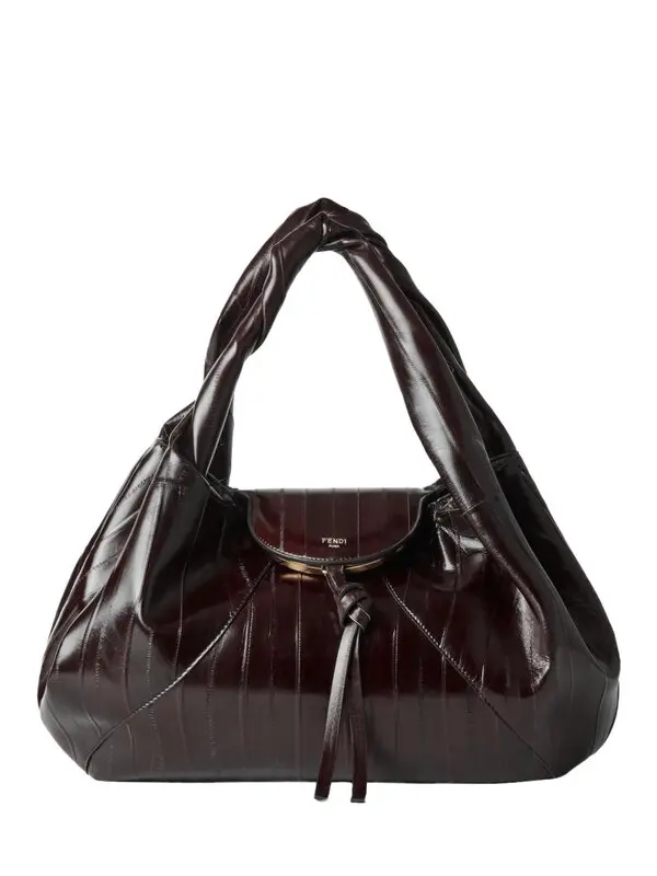 Fendi Hagfish Leather Bag - Chestnut