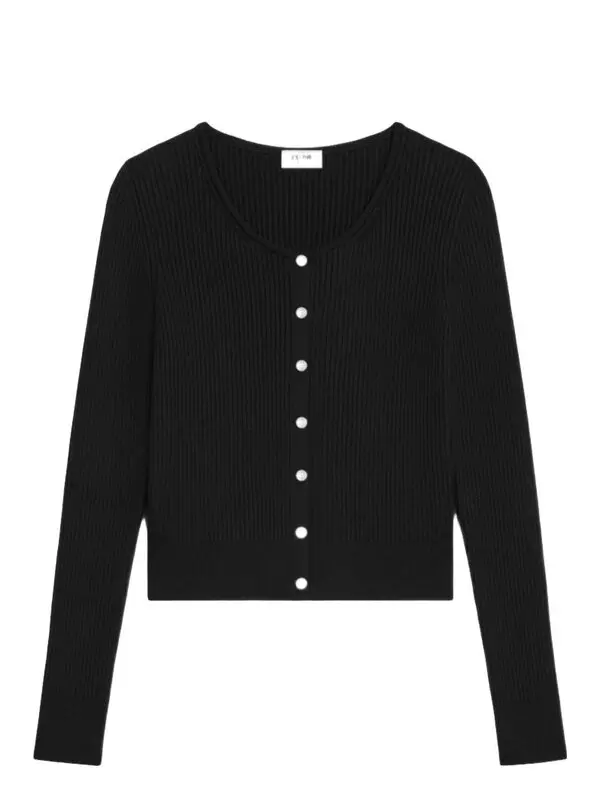 Celine Cardigan In Fine Wool - Black