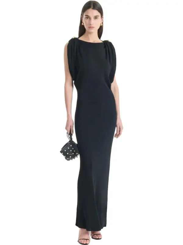 Altuzarra Henderson Draped Maxi Dress - Black