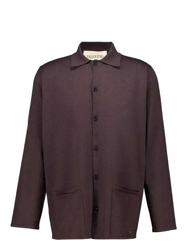Valentino Garavani Virgin Wool Cardigan - Brown