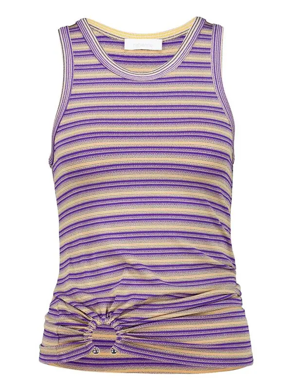 Rabanne Striped Viscose Jersey Tank Top - Multicolour