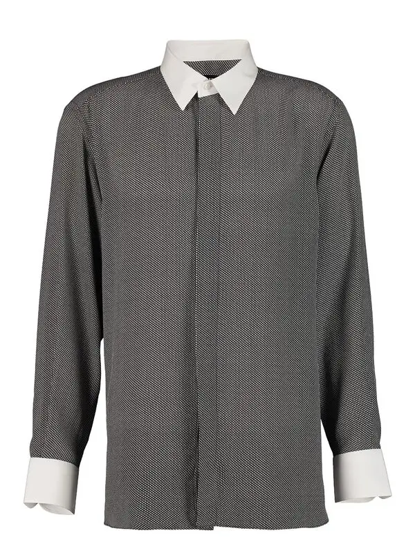 TOM FORD And White Mulberry Silk Button-up Shirt - Black