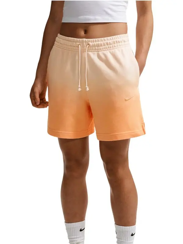 Nike Phoenix Fleece Mid-waist Shorts - Chalk/ice Peach