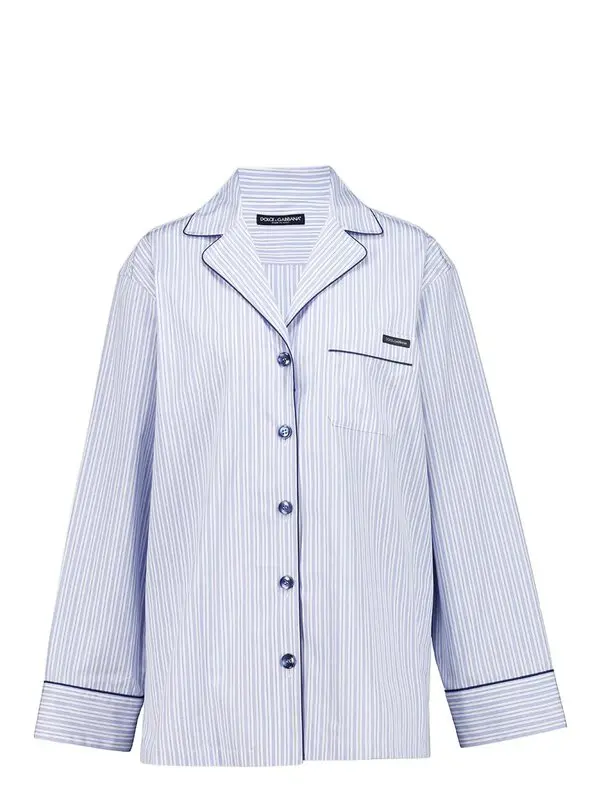 Dolce & Gabbana Striped Vanity Shirt - Blue