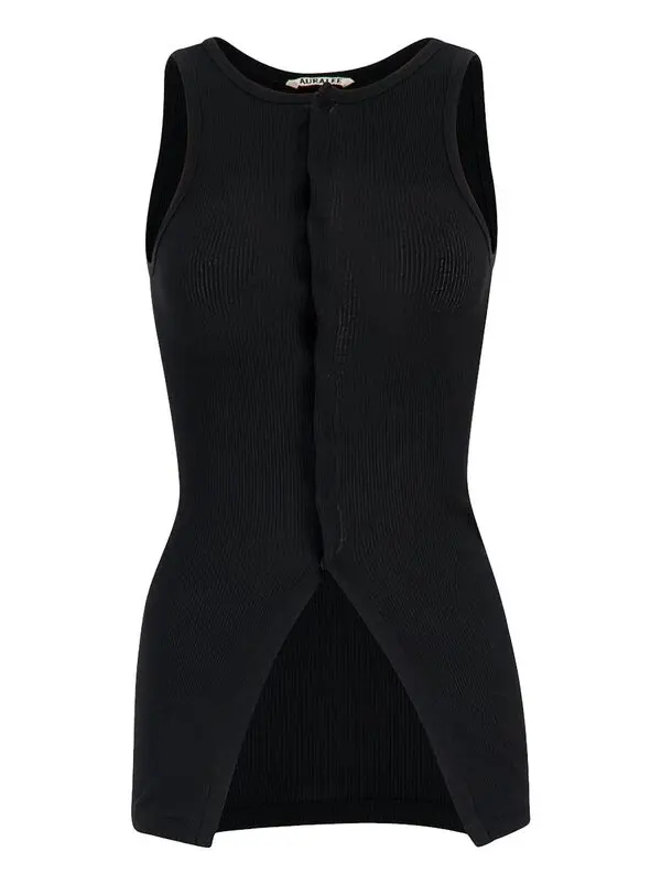 Auralee Organic Soft Rib Tank - Black