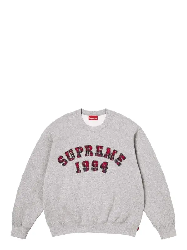 Supreme Plaid Arc Crewneck - Gray