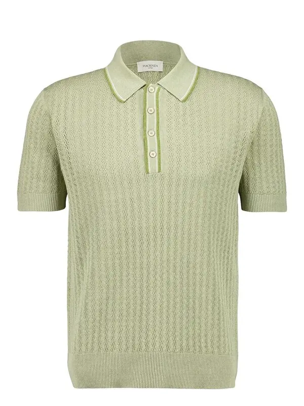 PIACENZA CASHMERE 1733 Light Linen Polo Shirt - Green