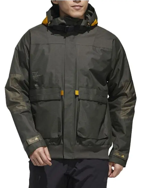 Adidas Hooded Functional Sports Jacket - Graygreen