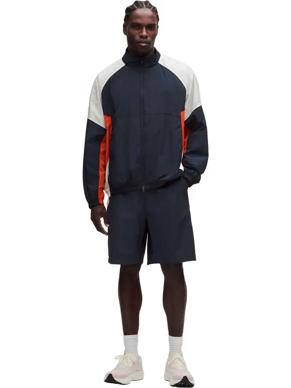Lululemon Nylon Relaxed Track Short 9 - True Navy/coconut Ivory