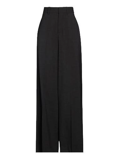 P.a.r.o.s.h Wool Blend High-waisted Wide-leg Trousers - Black