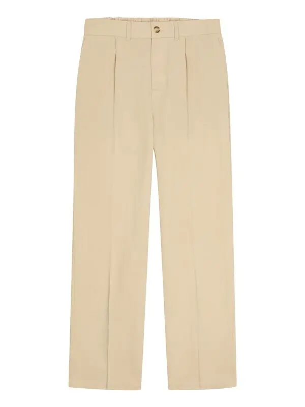 RAITH Helio Pleated Woven Trousers - Beige