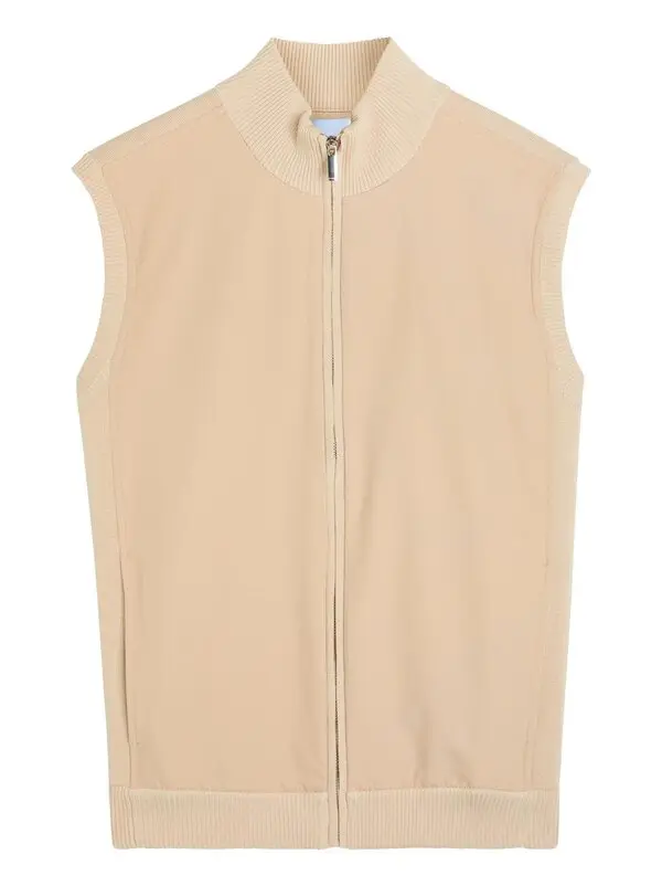 RAITH Rails Hybrid Panelled Stretch-knit Gilet - Stone