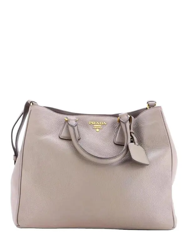 Prada Convertible Shopper Tote Bag - Grey