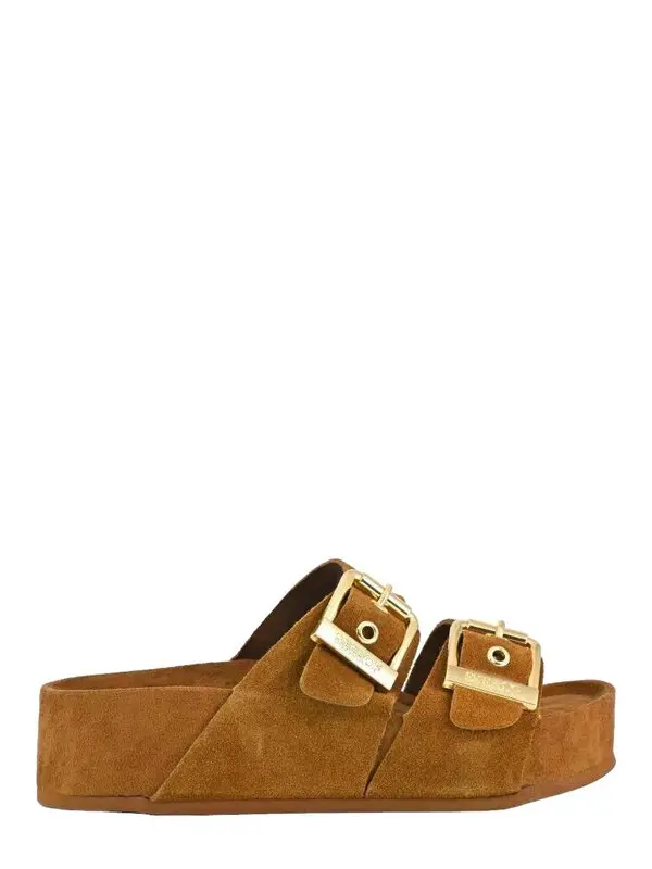 COLORS OF CALIFORNIA Dune Buckle-fastening Platform Sandals - Brown