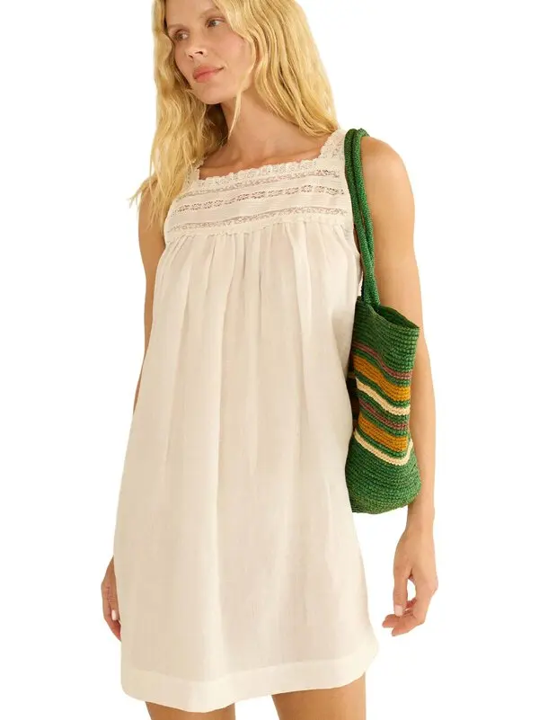 DÔEN Bea Dress Mini Dress - Salt
