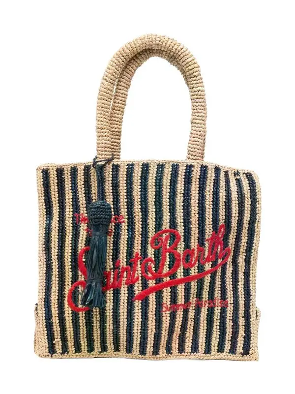 MC2 SAINT BARTH Colette Raffia Tote Bag - Neutrals