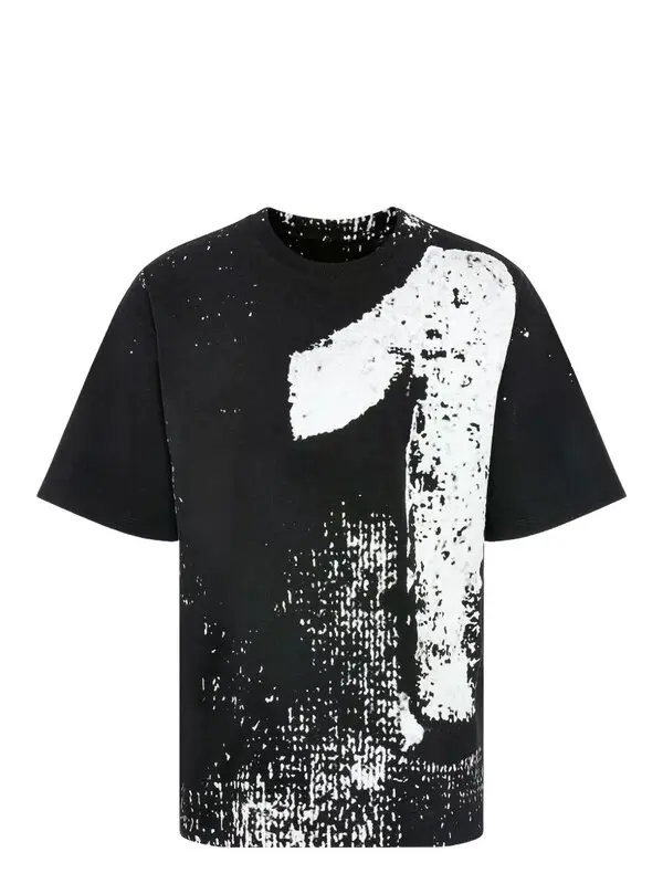 MAISON MARGIELA Numbers Graphic-print T-shirt - Black