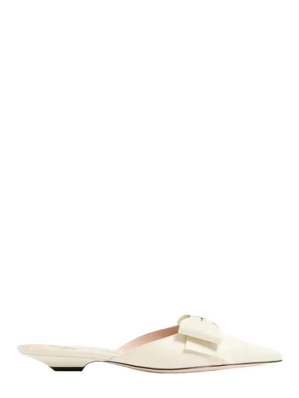 Valentino Garavani Bow Detail Kidskin Mules - Neutrals