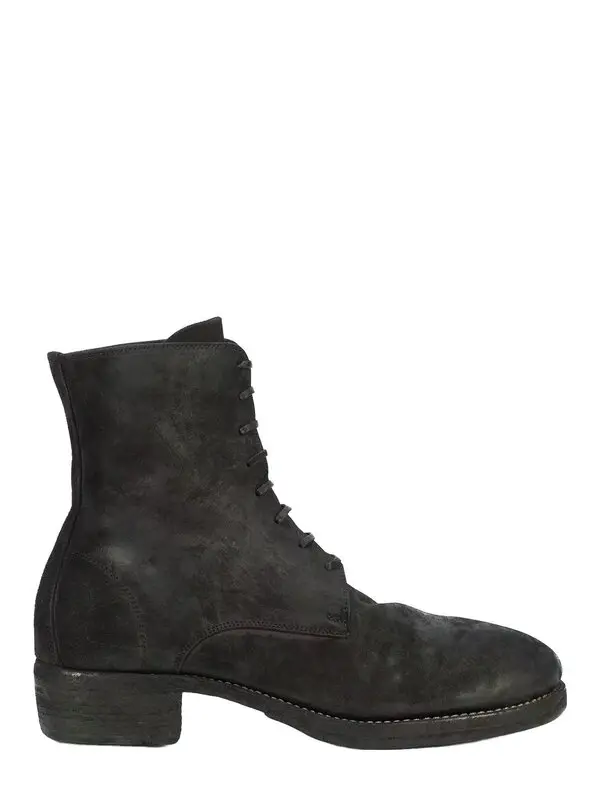 Guidi Leather Lace-up Boots - Black