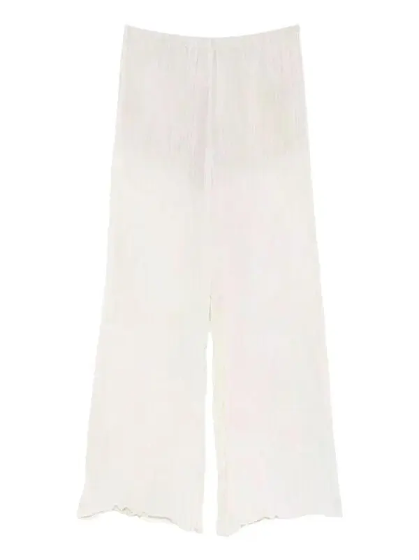Enza Costa Plissé Palazzo Pants - Neutrals